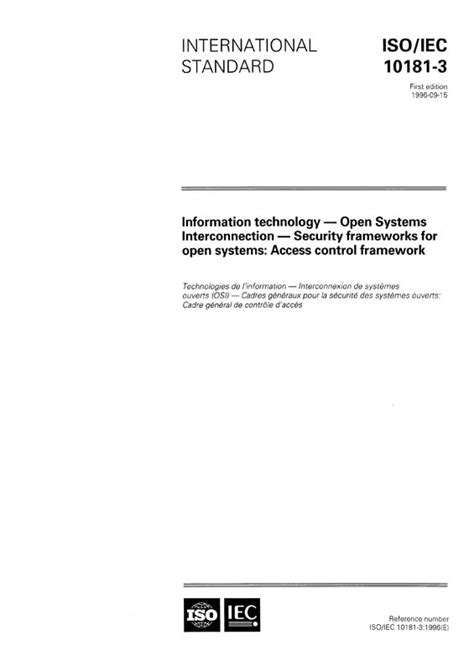ISO IEC 10181 3 1996 IEC Normen VDE VERLAG