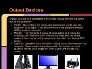 Presentation For Computer Components PPTX Computing Technology Computing