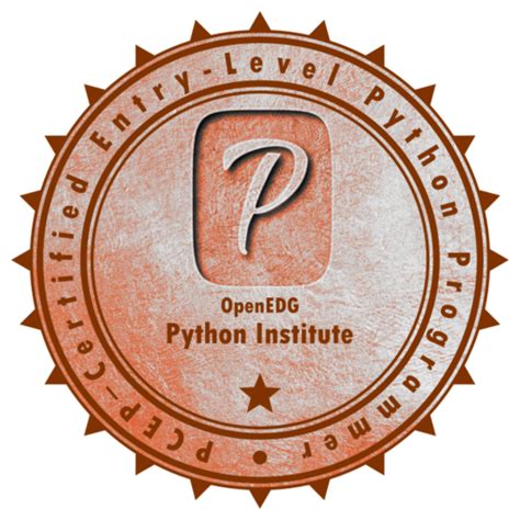Pcep 30 01 Pcep Certified Entry Level Python Programmer Credly