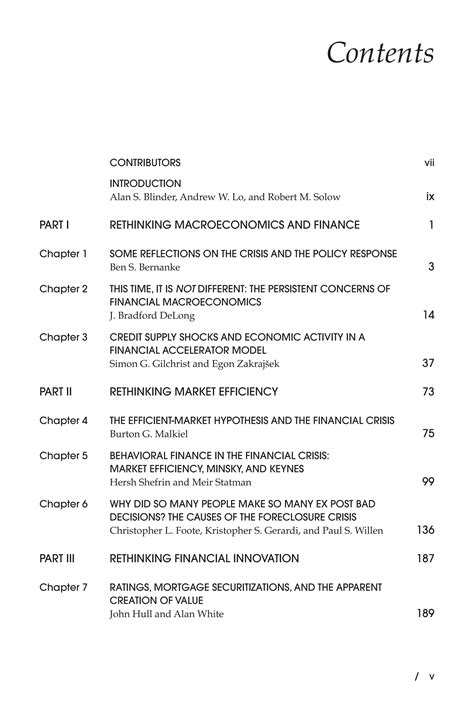 Rethinking The Financial Crisis Alan S Blinder Andrew W Loh Robert M