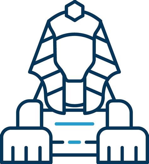 Sphinx Line Blue Two Color Icon 41657573 Vector Art At Vecteezy