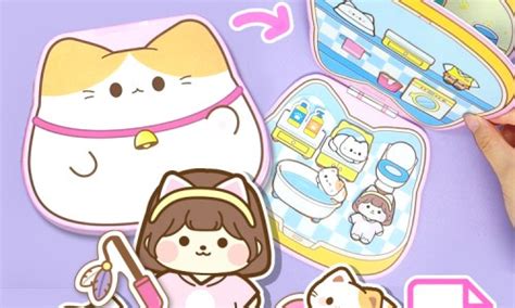 [토리와 만들기] 고양이 하우스 종이놀이북 만들기｜유료and무료도안 네이버 블로그