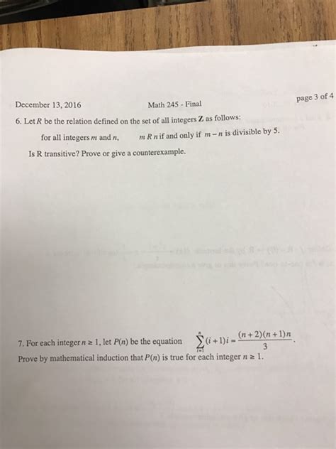 Solved Let R Be The Relation Defined On The Set Of All Chegg Com