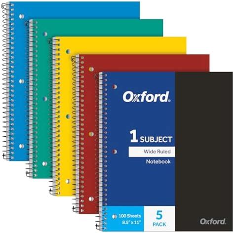 Oxford Cuadernos En Espiral 1 Tema Cubiertas De Plástico Reglas