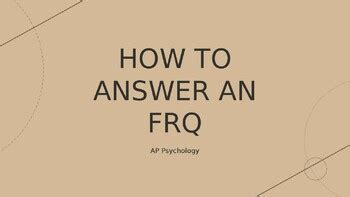 How To Answer An AP Psychology Free Response Question By Meaghan Barriner