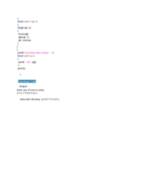 Solution Short An Array Elements Program In C Studypool
