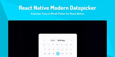 react native modern datepicker calendar time and month picker for react native made with react js