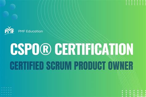 Certified Scrum Product Owner® Cspo Certification Training Pmf Education