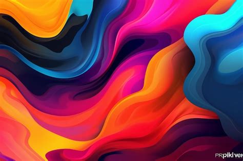 Premium Photo Colorful Fluid Shapes Background