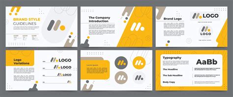 브랜드 매뉴얼 템플릿 디자인 무료 벡터
