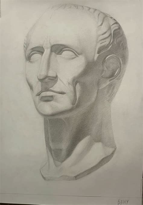 Гипсовая голова Цезаря в 2025 г Био арт Принципы искусства Художники