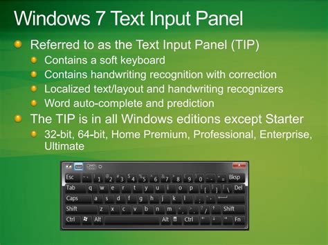 Ppt Windows 7 Text Input Panel Powerpoint Presentation Free Download