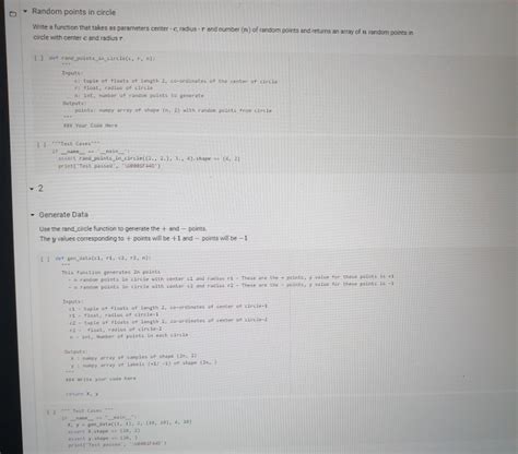 Solved Random Points In Circle Write A Function That Takes