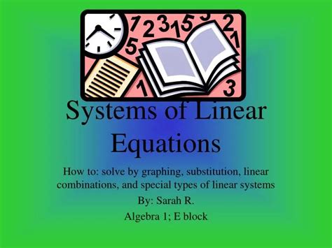PPT Systems Of Linear Equations PowerPoint Presentation Free Download ID 2334591