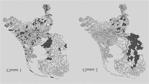 9 Geographical Representation Of Two Clusters Of Municipalities The