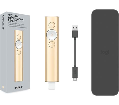 Logitech Spotlight Wireless Presenter Laser Pointer Gold สทอง ประกนศนย ป ของแท E