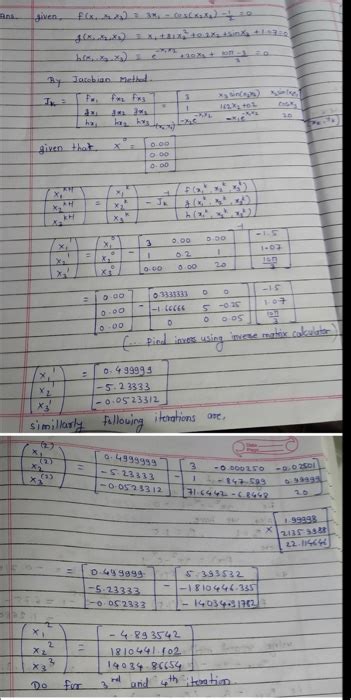 Solved Solve The Following Non Linear Equation System By Chegg