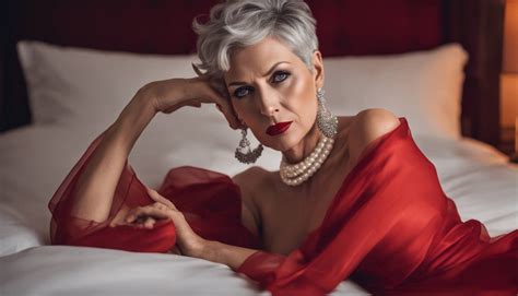 Mature Woman Glamour Heavy Makeup Very Short Grey By Rushaquartz On