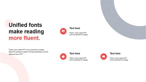 红色圆形扁平3项ppt列表 Ppt模板下载