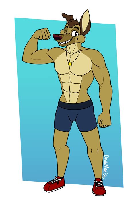 Buff Charlie Barkin Flexing — Weasyl
