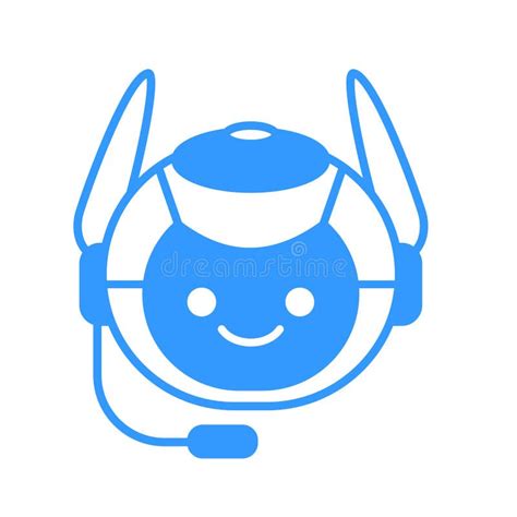 Robotic Assistant Icon With Headset Sign Robot Chat Bot Icon Design Robotic Assistant Icon With Headset Sign Robot Chat Bot Icon Design