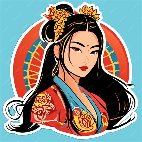Молодая милая индийская девушка нарисованная вручную мультяшная
