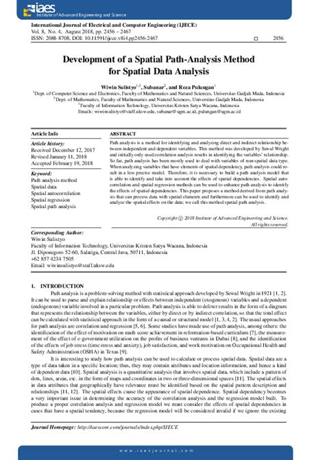 Pdf Development Of A Spatial Path Analysis Method For Spatial Data