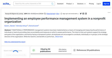 Implementing An Employee Performance Management System In A Nonprofit Organization