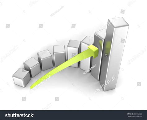 Business Success Bar Chart Arrow On Stock Illustration