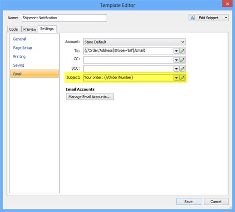 Changing An Email S Subject Line ShipWorks