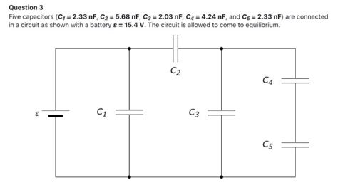 Solved 1 Calculate The Voltage Drop Across Capacitor C3 In Chegg Com