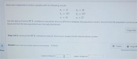 solved given two independent random samples with the