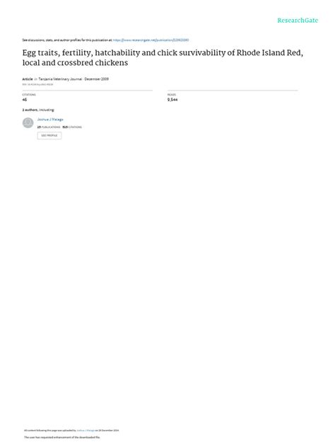 Egg Traits Fertility Hatchability And Chick Surviv Pdf Chicken Selective Breeding