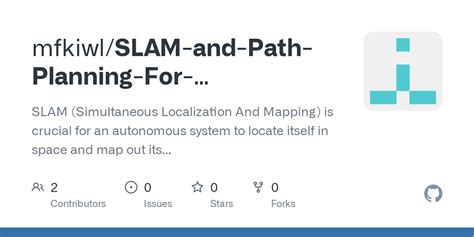 GitHub Mfkiwl SLAM And Path Planning For Autonomous Machines SLAM Simultaneous Localization