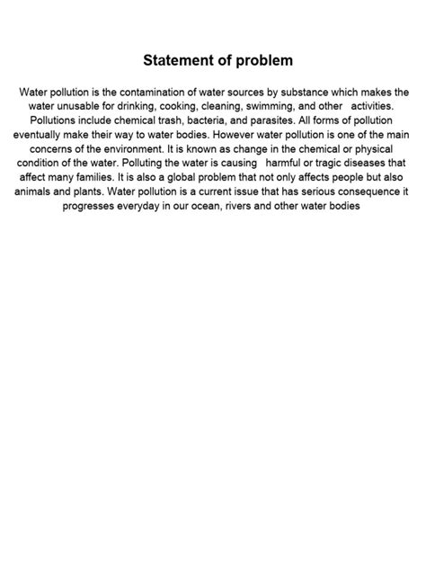 Water Pollution Sba Pdf Water Pollution Water