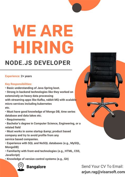 Visar Software Llp On Linkedin Nodejsdeveloper Bangalorejobs Html Css Javascript Git Visar