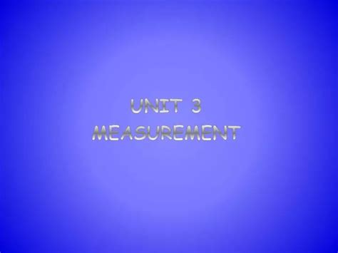 PPT UNIT MEASUREMENT PowerPoint Presentation Free Download ID