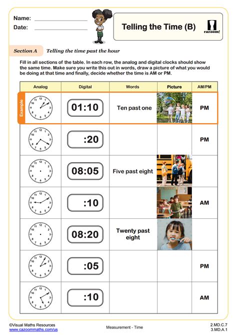 Telling Time Worksheets For 3rd Grade