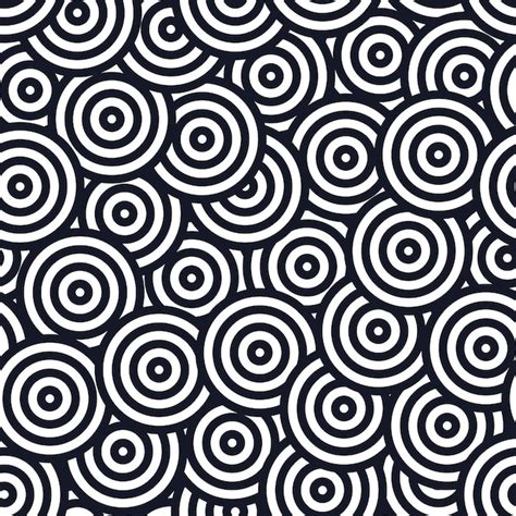 Premium Vector Vector Seamless Pattern With Blue Striped Circles Abstract Sky Or Sea Pattern