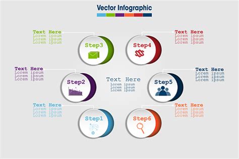 인포그래픽 워크플로우 프레젠테이션 전략 비즈니스 시작 워크플로우 또는 팀워크를 보여줍니다 개념에 대한 스톡 벡터 아트 및 기타