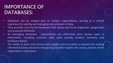 database support pptx databases computer software and applications
