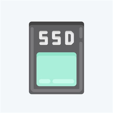 Icon Ssd Suitable For Computer Components Symbol Flat Style Simple Design Editable Design