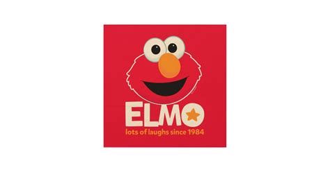 Sesame Street Elmo Lots Of Laughs Since 1984 Wood Wall Art Zazzle