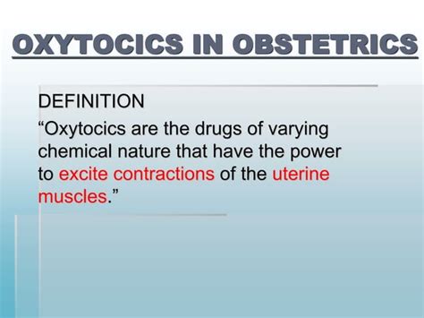 Oxytocics And Tocolytics Ppt Pregnancy Reproductive Health