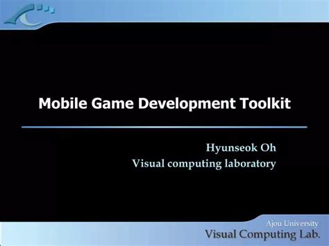 Ppt Mobile Game Development Toolkit Powerpoint Presentation Free