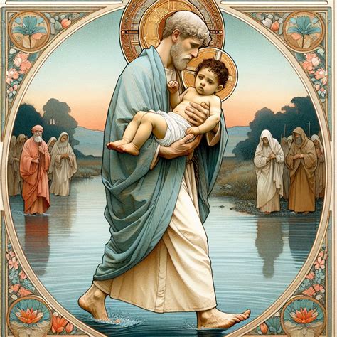 Saint Christopher C Bible Art