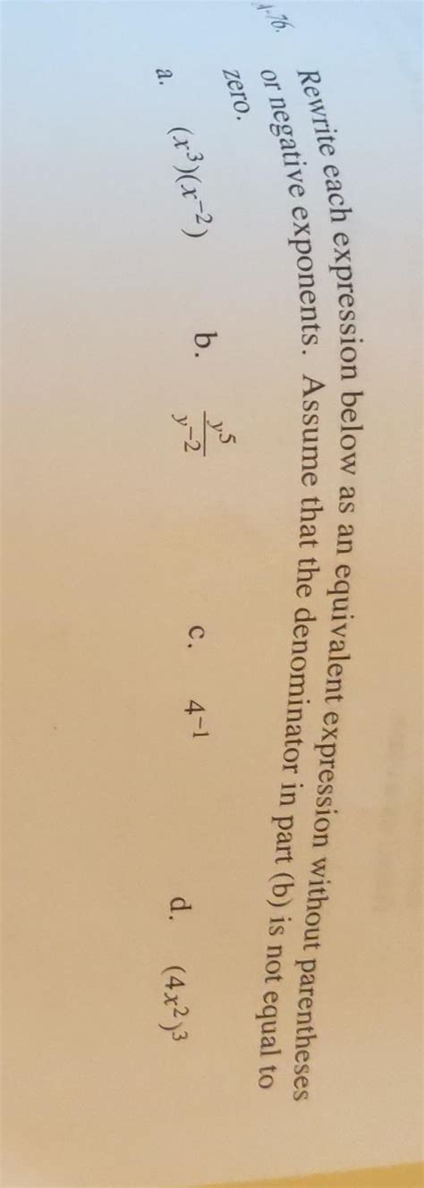 solved rewrite each expression below as an equivalent