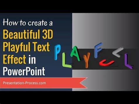 138 How To Create 3D Playfull Text Effect In PowerPoint YouTube
