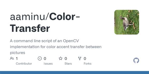 Github Aaminucolor Transfer A Command Line Script Of An Opencv Implementation For Color