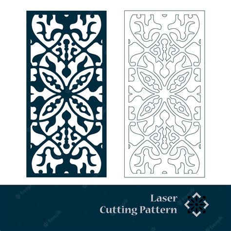 레이저 및 Cnc 절단 패널 프리미엄 벡터